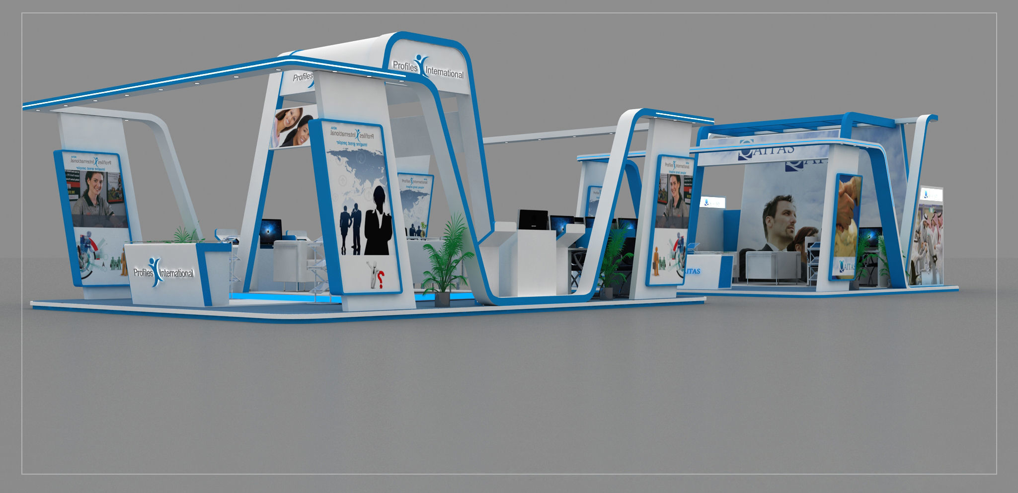 8x6 and 6x6 Meter Exhibition booth design 3D model | CGTrader
