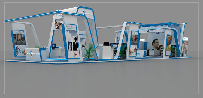 8x6 and 6x6 Meter Exhibition booth design 3D model | CGTrader