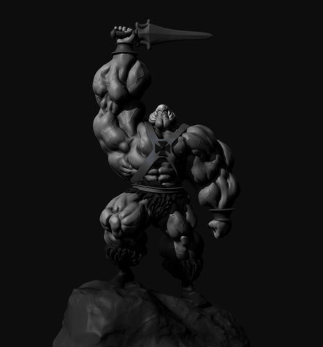 He Man hypermuscular caricature 3D model 3D printable | CGTrader