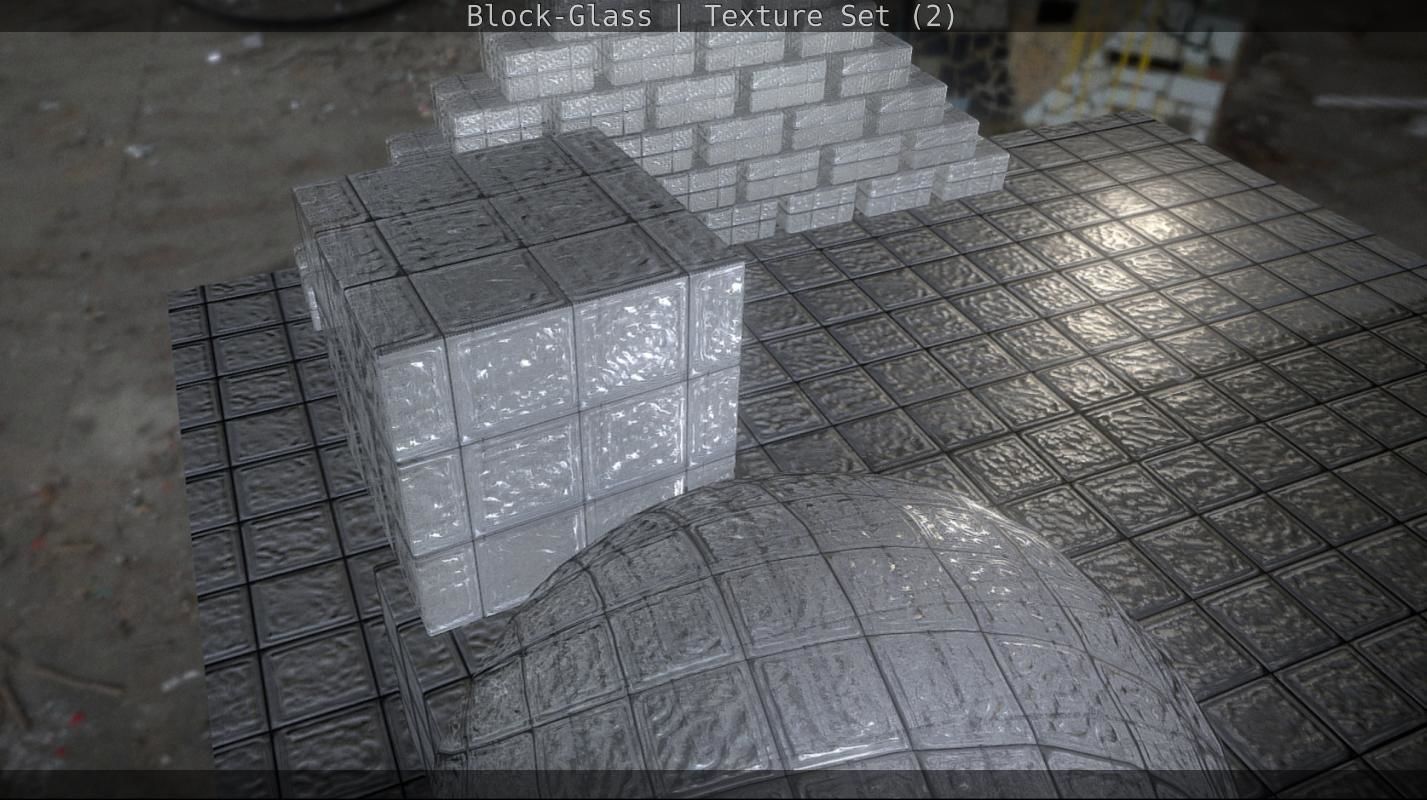 Texture Block-Glass - Texture Set - 2 VR / AR / low-poly | CGTrader