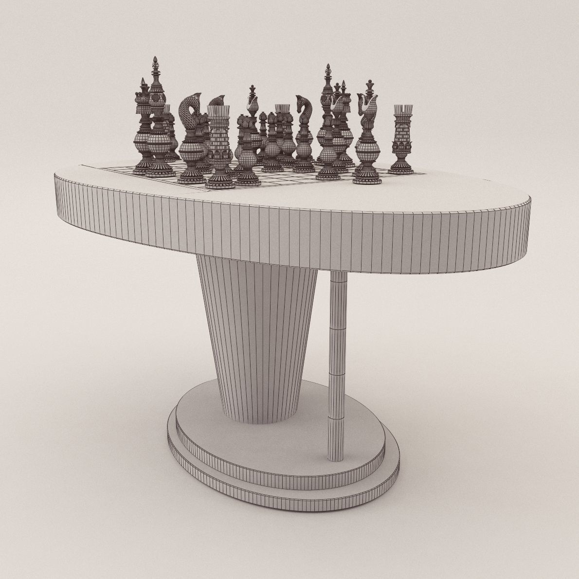 Chess game table - New design - Design by Dusan Mocko 3D model | CGTrader