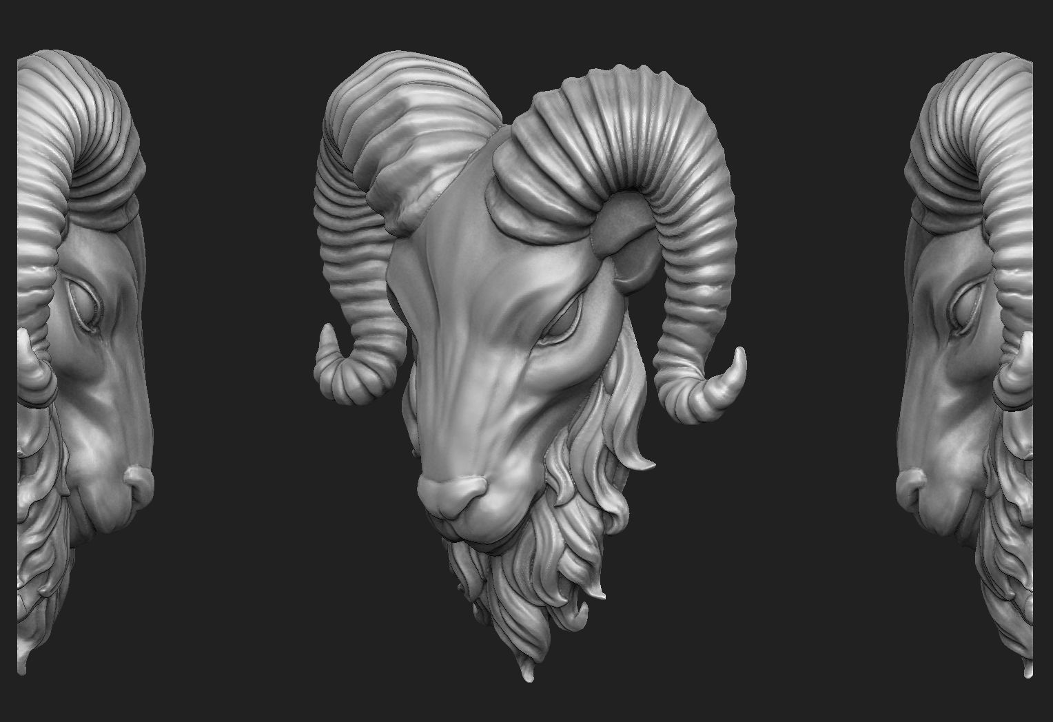 Ram Pendant 3D model 3D printable | CGTrader