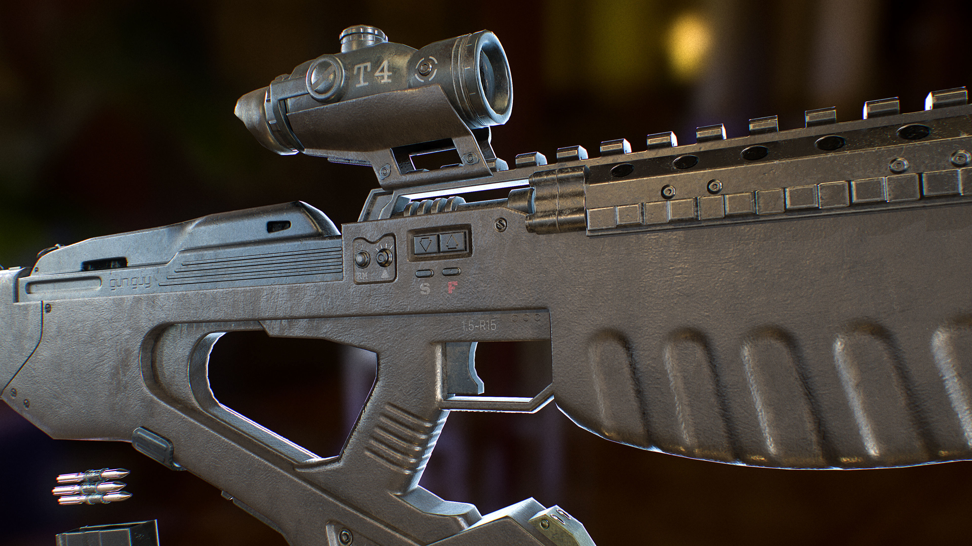 3D model Gauss Rifle VR / AR / low-poly | CGTrader