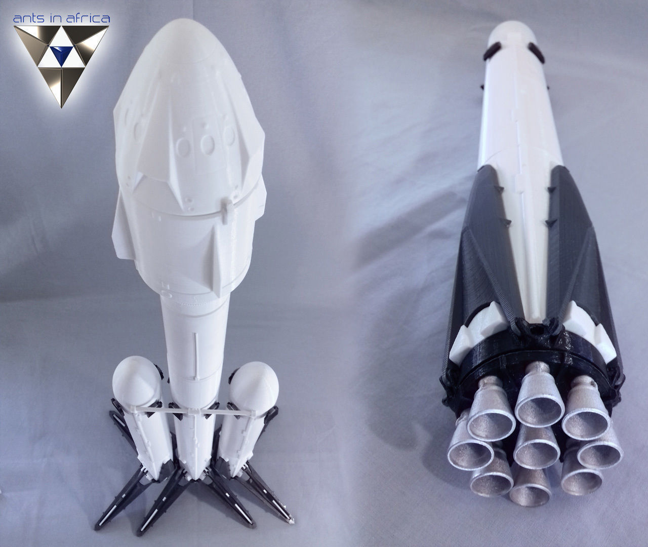 Falcon Heavy and Falcon 9 3D model 3D printable | CGTrader