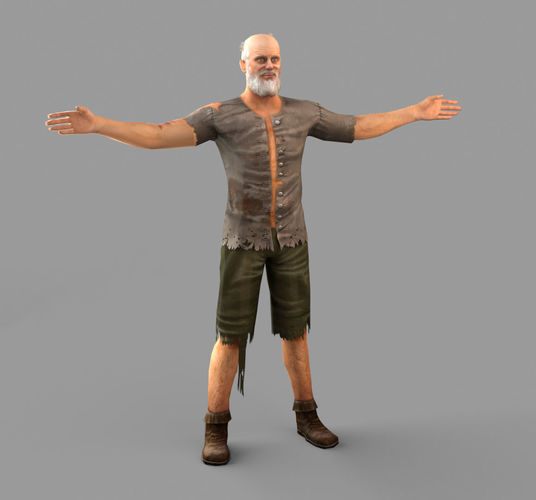 3D model Bum Character VR / AR / low-poly | CGTrader