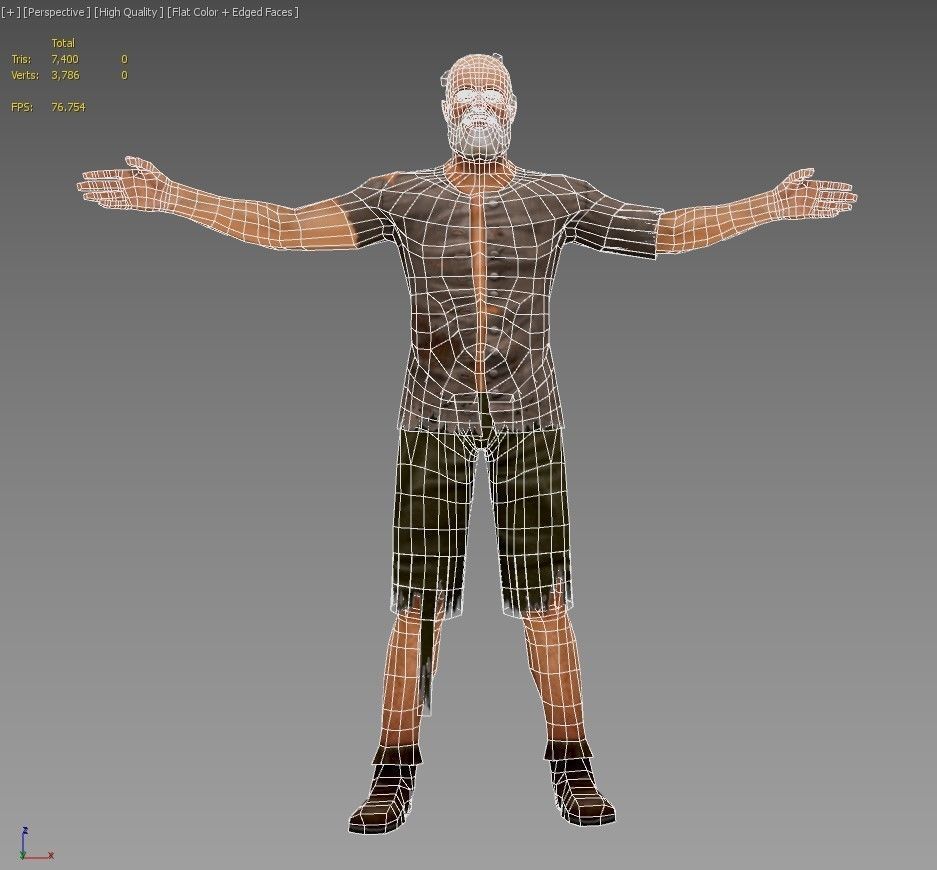 3D model Bum Character VR / AR / low-poly | CGTrader