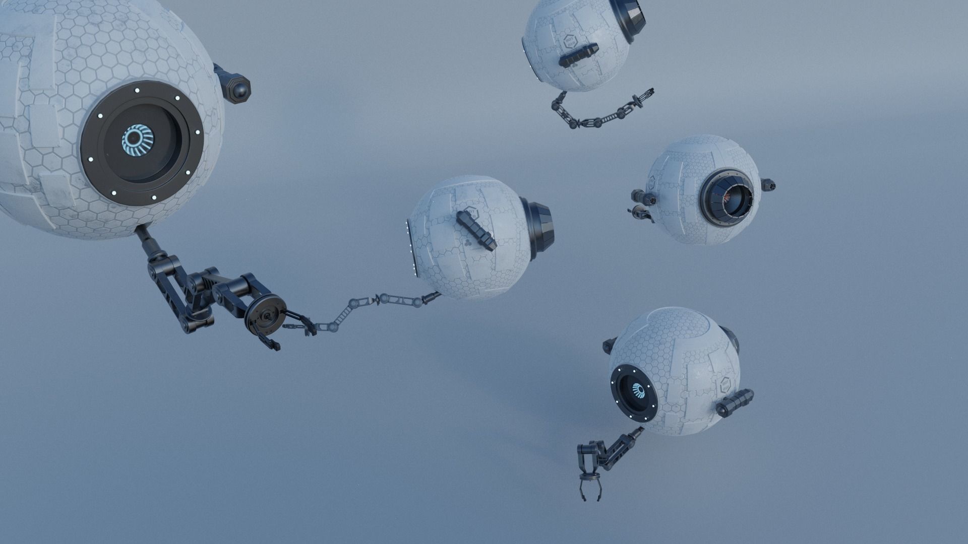 Space Bot 3D model rigged | CGTrader