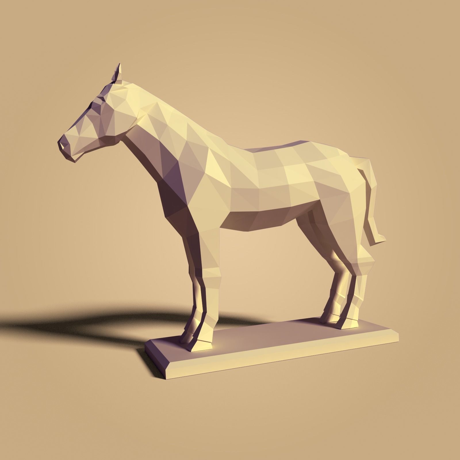 Low Poly Cartoon Horse 3D asset | CGTrader