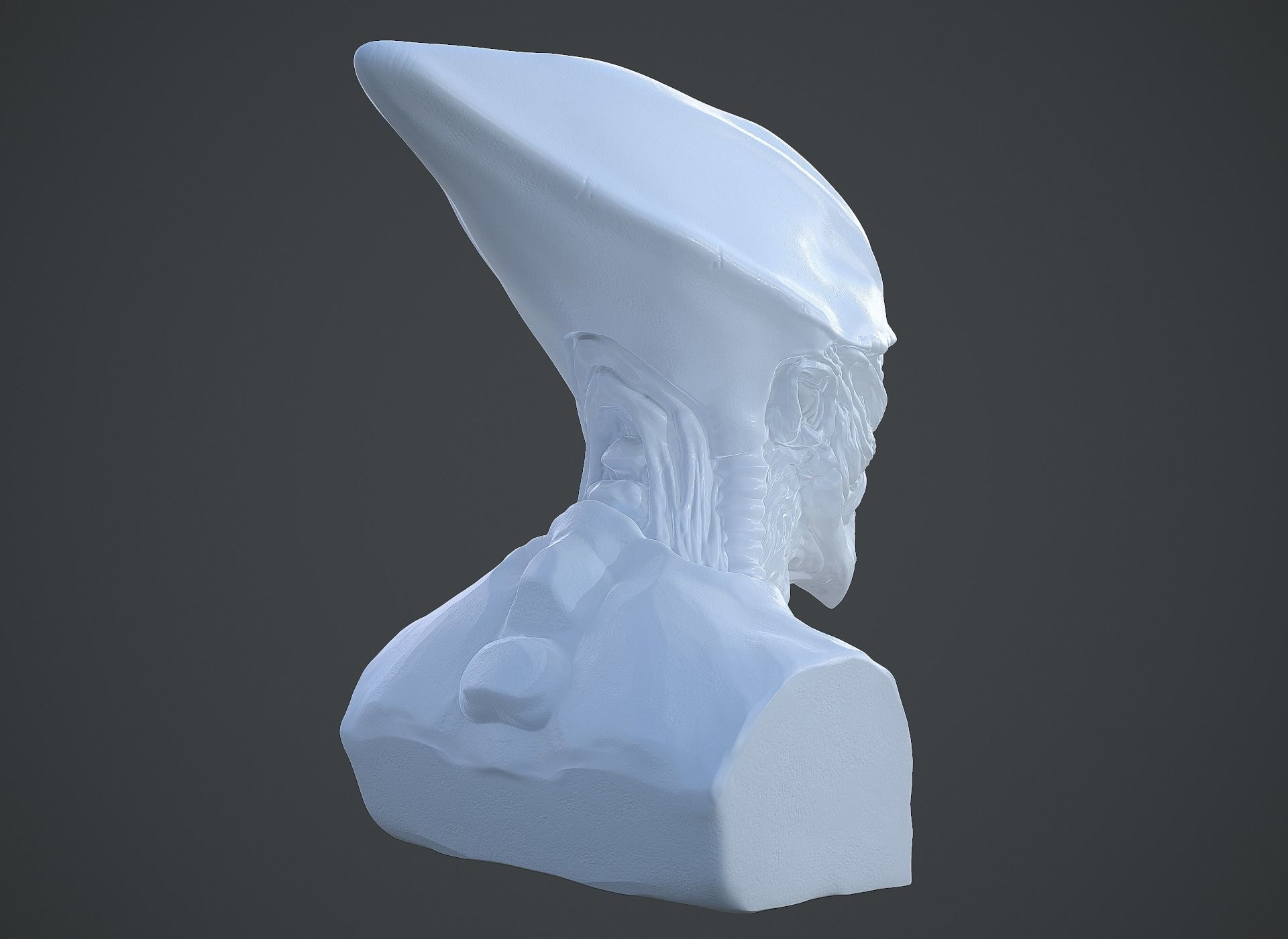 Alien Bust Sculpture 3D model 3D printable | CGTrader