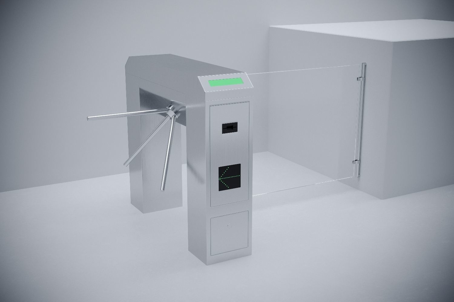 Entrance Access Control whith poles 3D model | CGTrader
