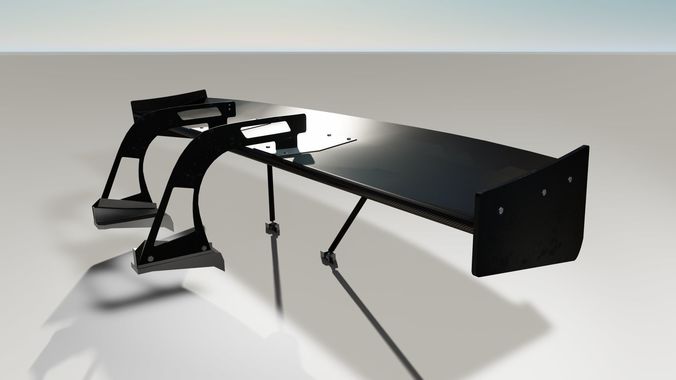 Swan Neck Racing Wing 3D model | CGTrader