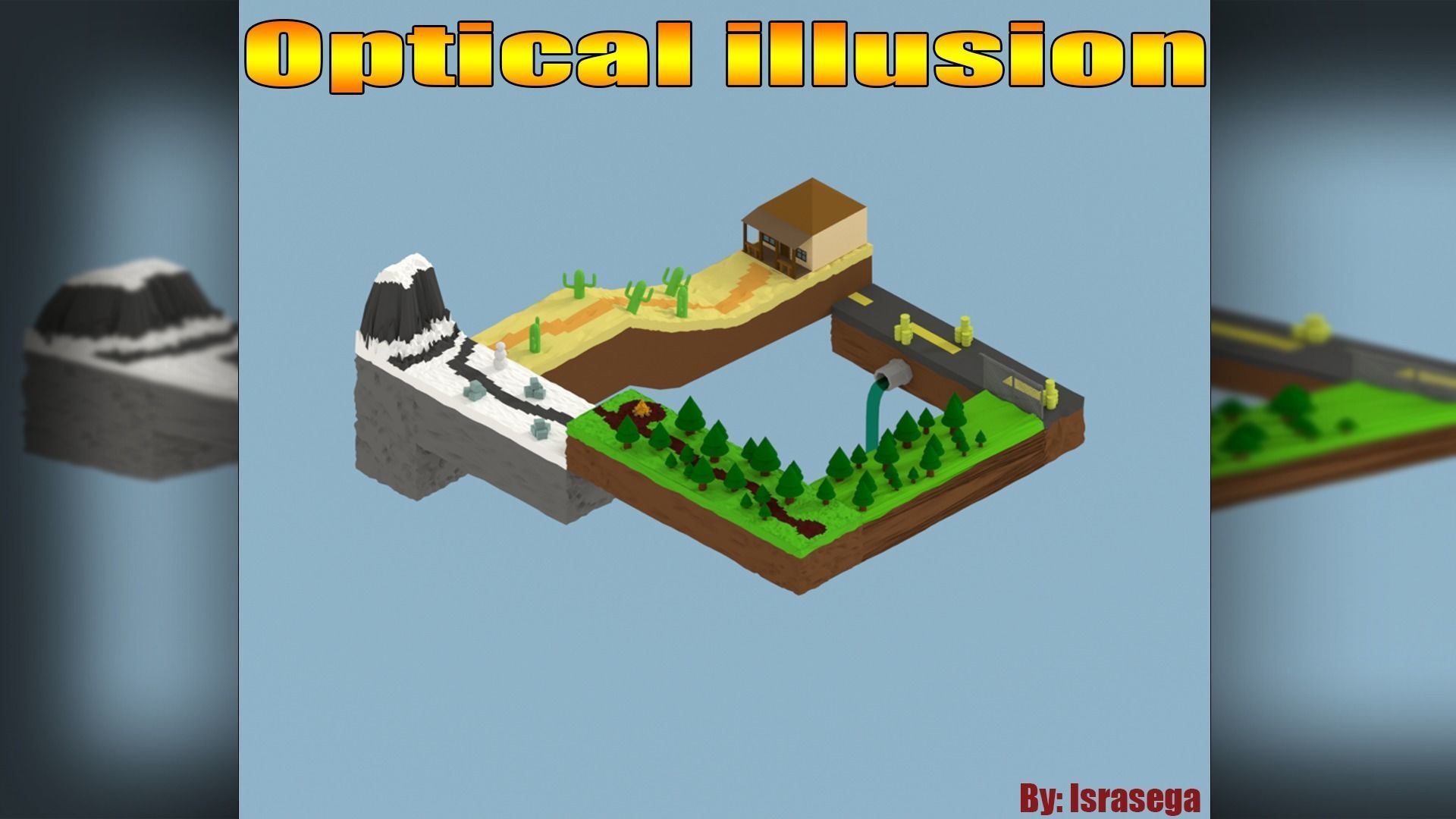 3D model Isometric Optical Illusion VR / AR / low-poly | CGTrader