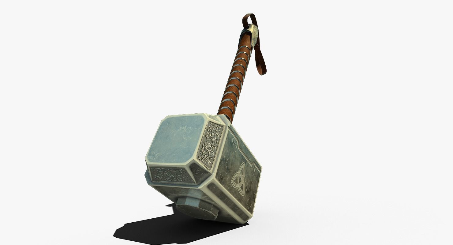 3D model Thor Hammer LOW POLY VR / AR / low-poly | CGTrader