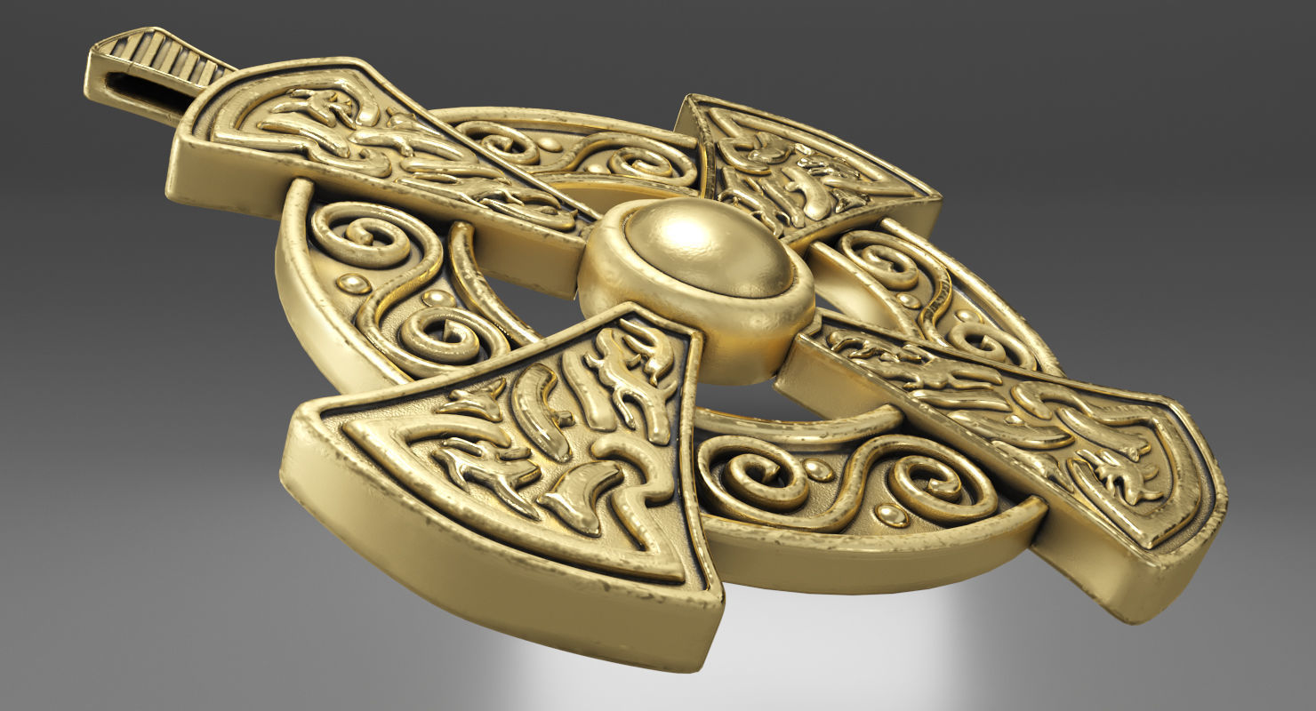 Gold Cross Insignia Decoration 3D model | CGTrader