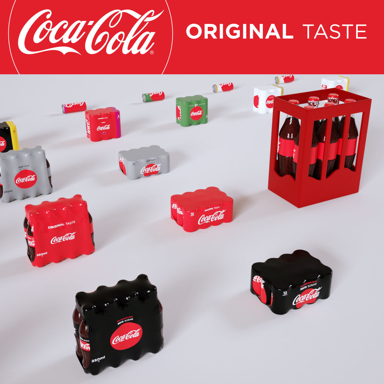 Coca Cola Pack 3D model | CGTrader