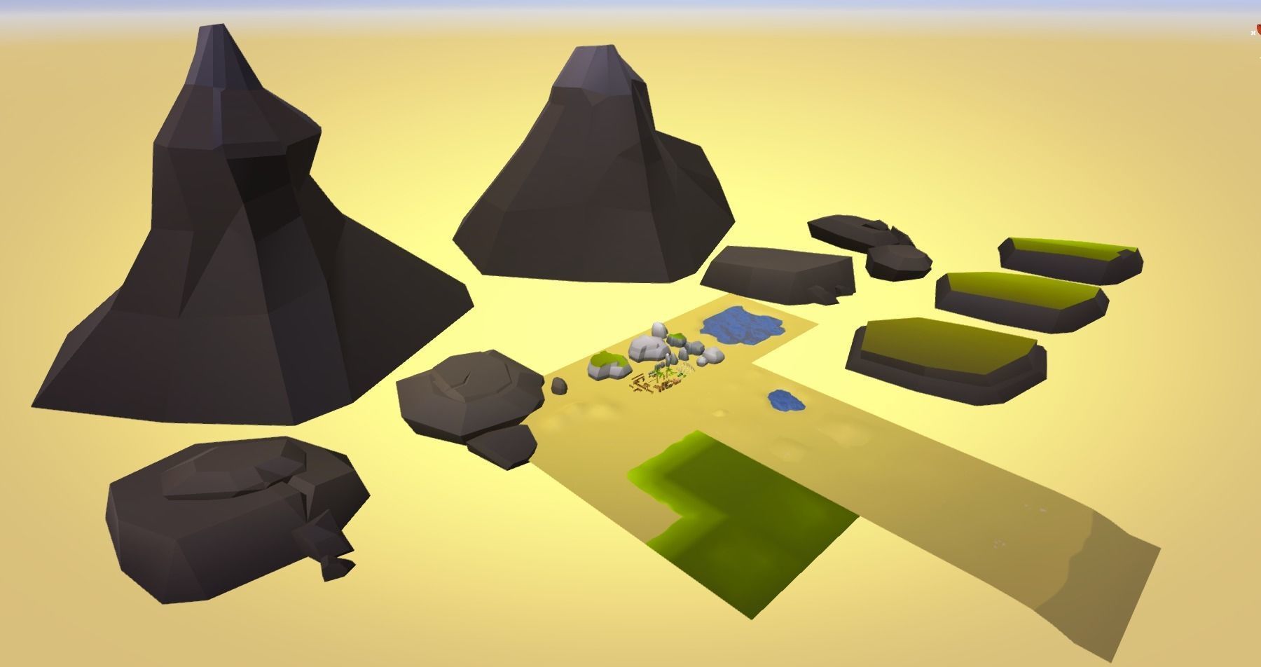 Low Poly Beach Pack free VR / AR / low-poly 3D model | CGTrader