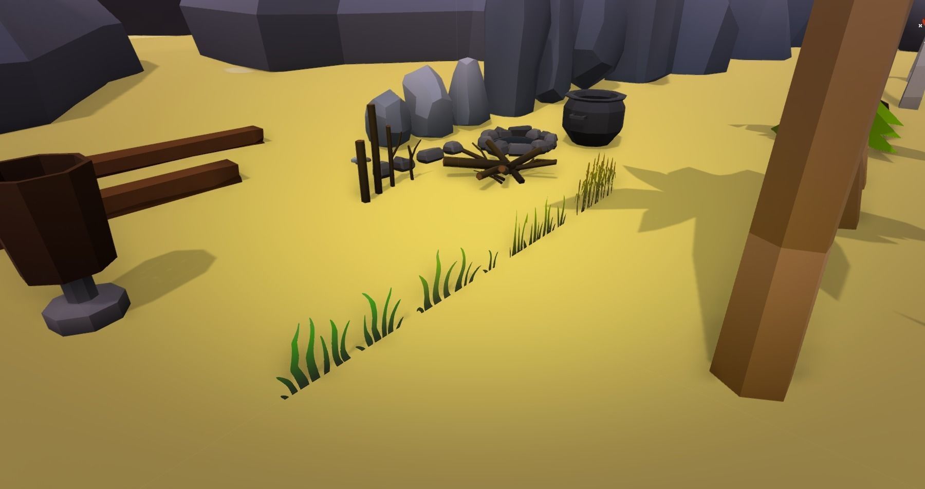 Low Poly Beach Pack free VR / AR / low-poly 3D model | CGTrader