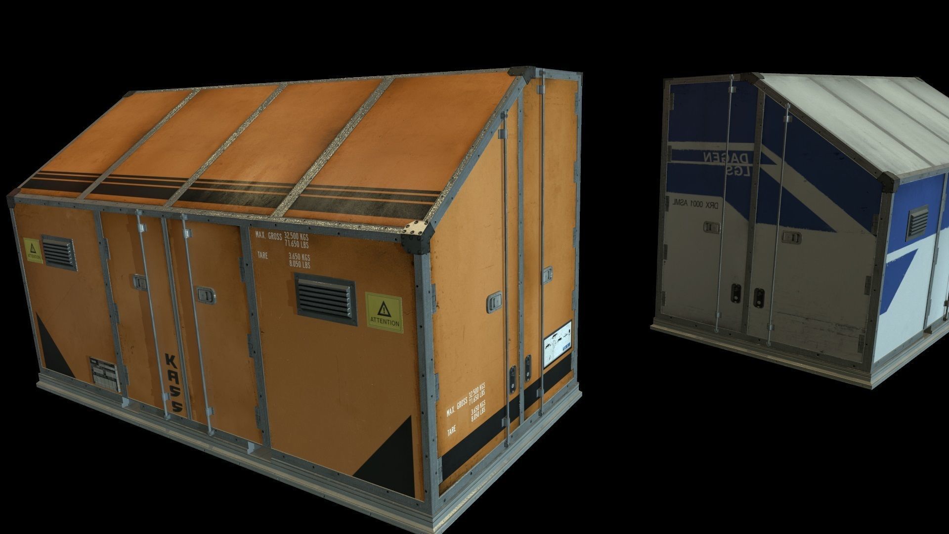 3D model Airport shipping containers VR / AR / low-poly | CGTrader