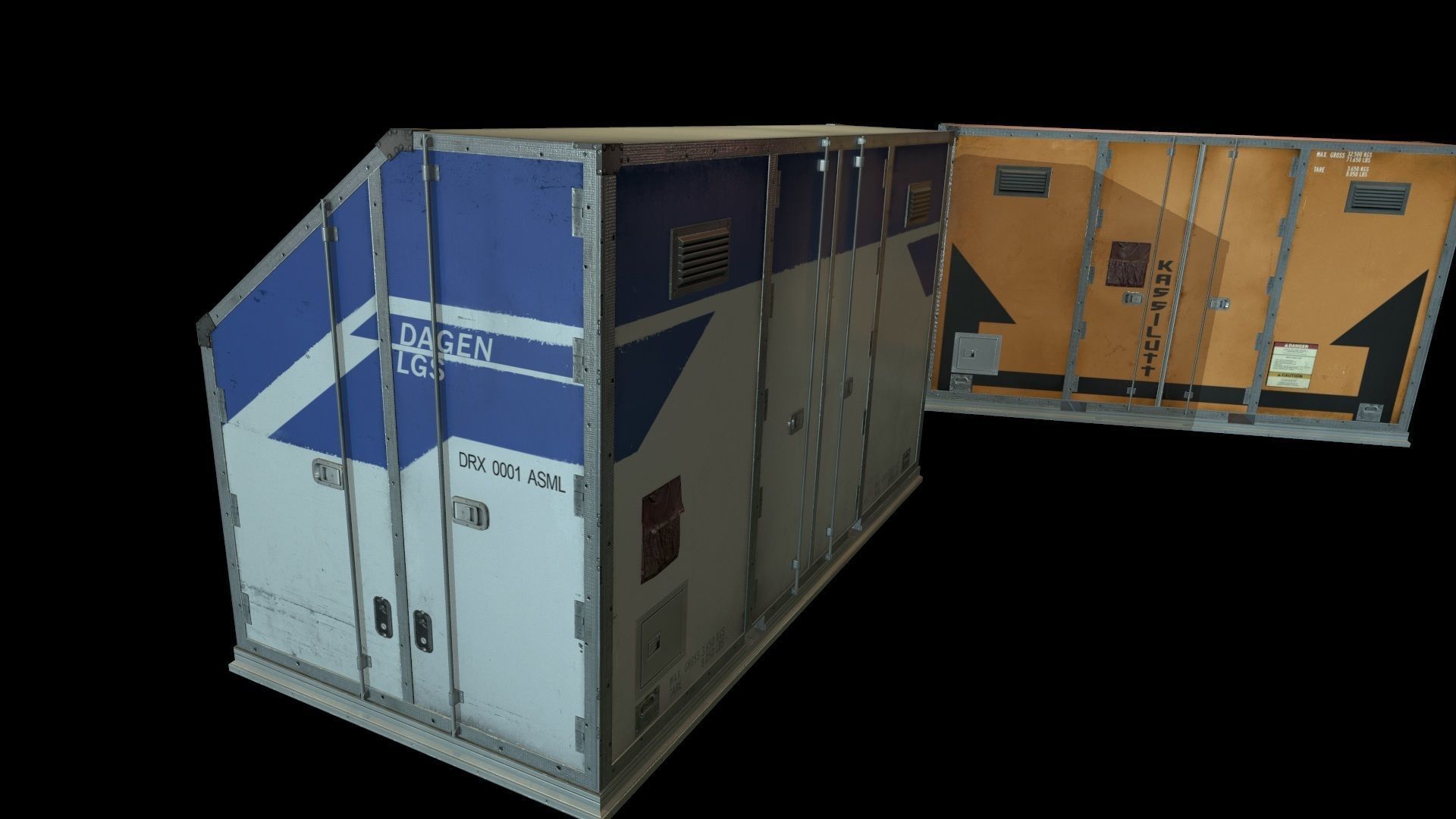 3D model Airport shipping containers VR / AR / low-poly | CGTrader