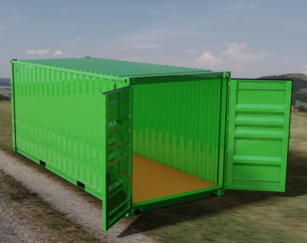 20FT ISO Shipping Container 3D model | CGTrader