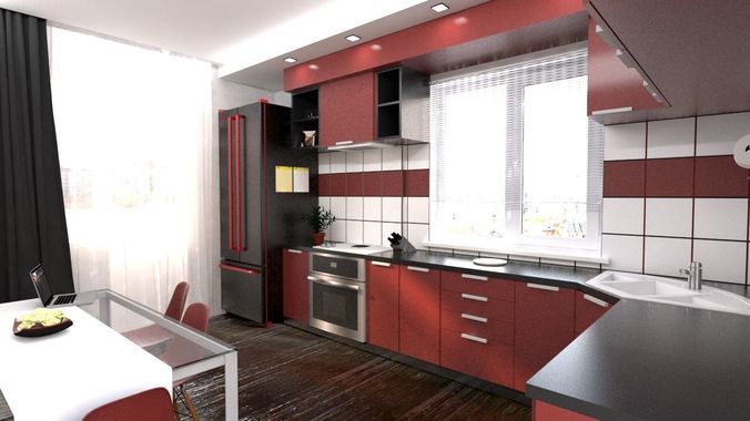 Kitchen interior 3D model | CGTrader