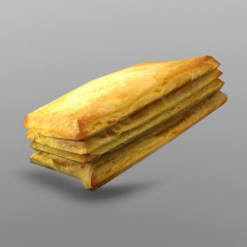 3D model Puff Pastry VR / AR / low-poly | CGTrader