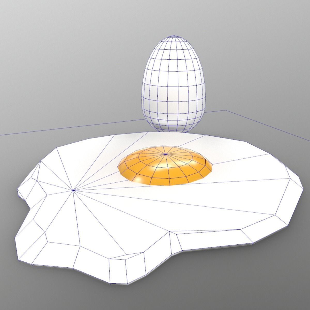 3D model Egg and Eggshell VR / AR / low-poly | CGTrader