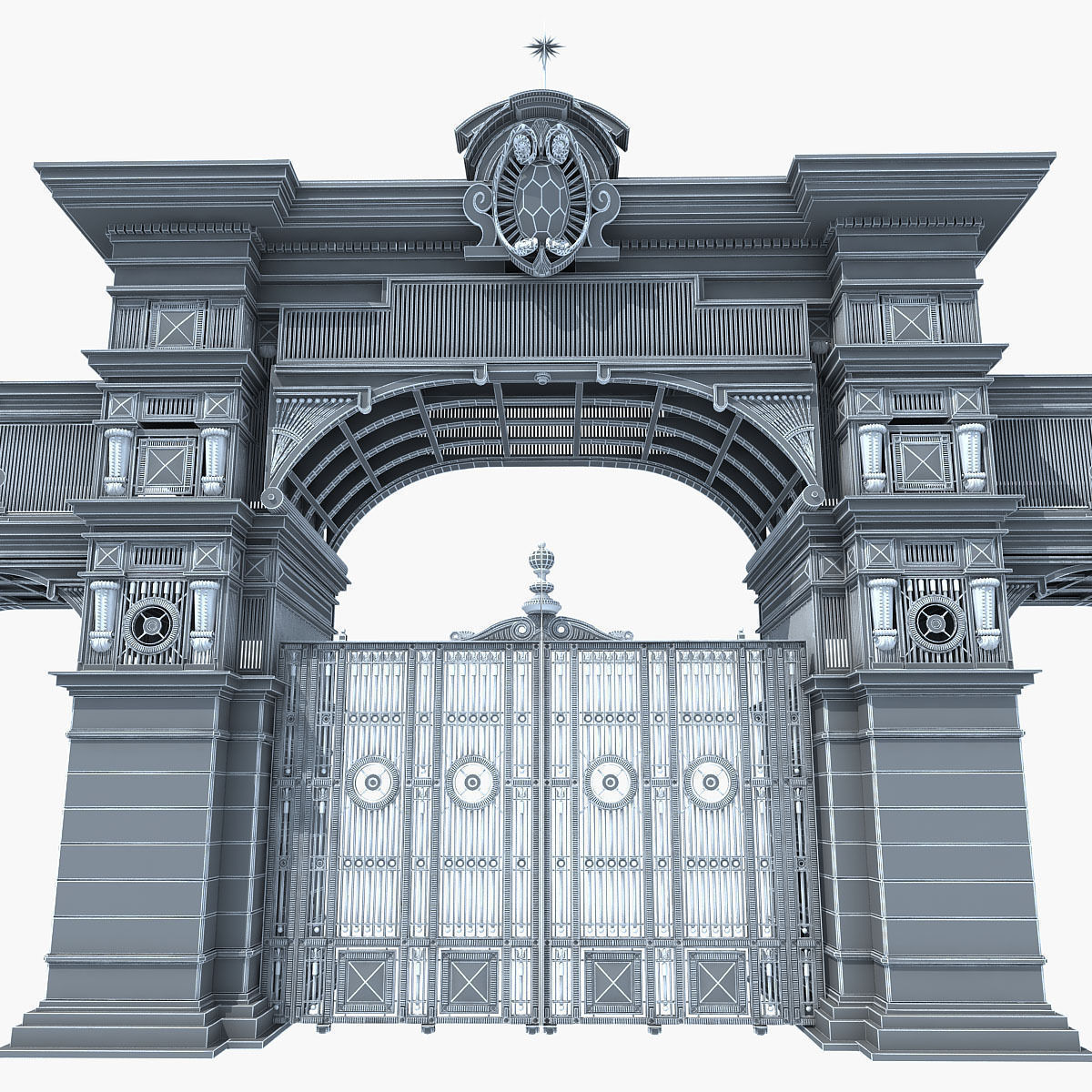 Iron Art Classical Gate 3D model | CGTrader