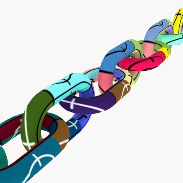 Simple Steel Chain model 3D model | CGTrader