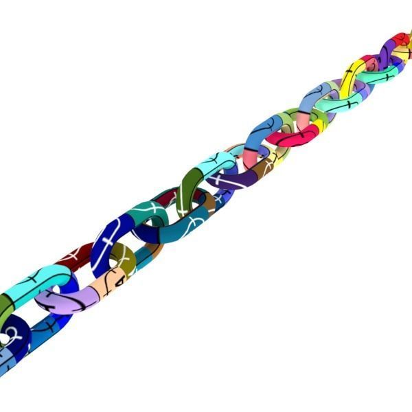 Simple Steel Chain model 3D model | CGTrader