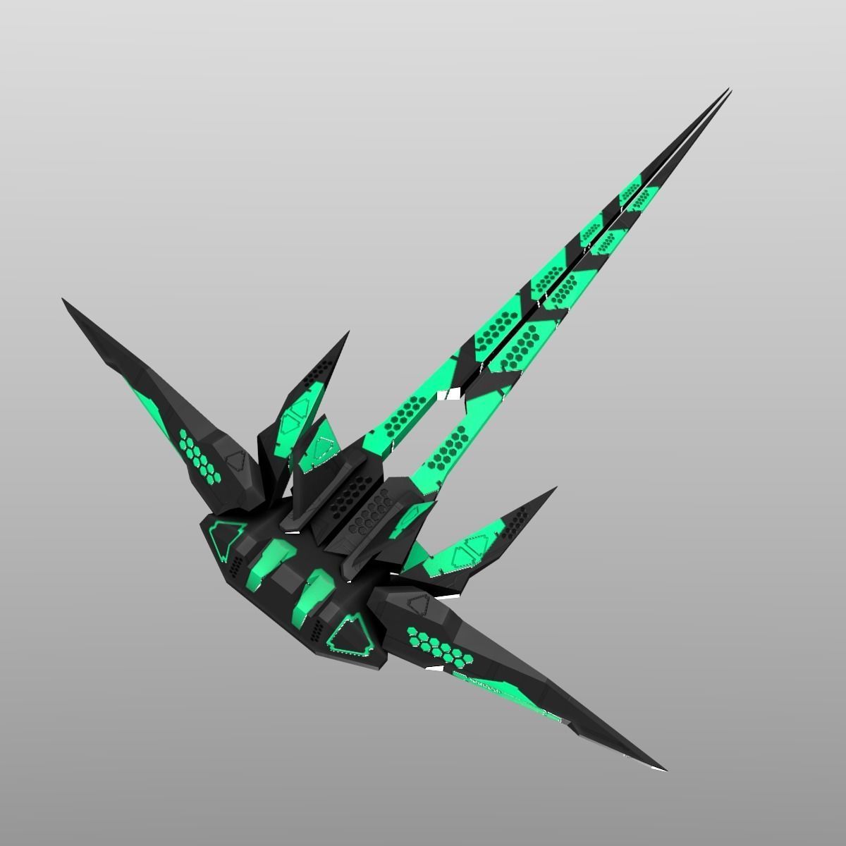 3D model Alien Spaceship Set VR / AR / low-poly | CGTrader