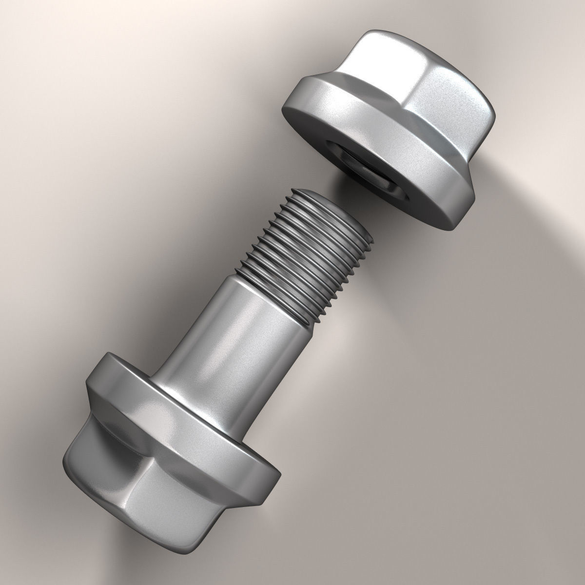 Nut and Bolt 3D model | CGTrader
