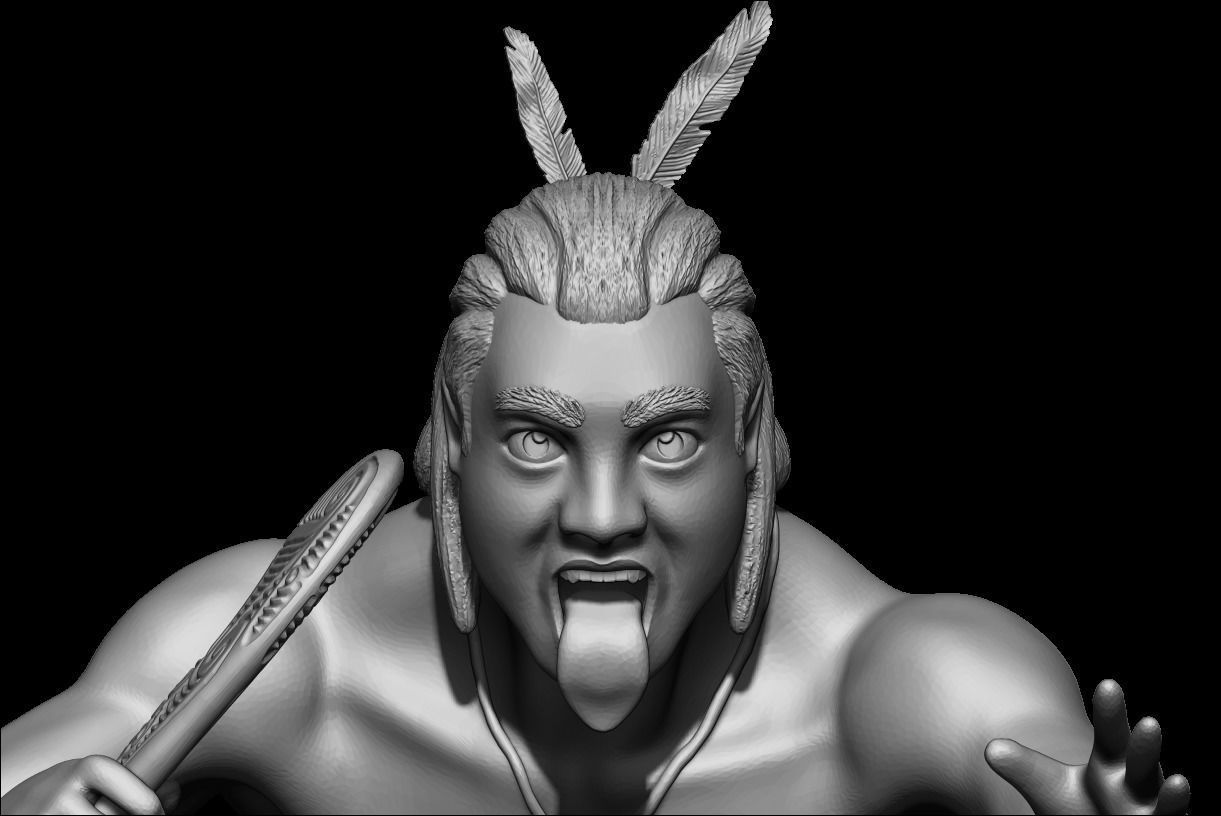 Maori warrior 3D model 3D printable | CGTrader