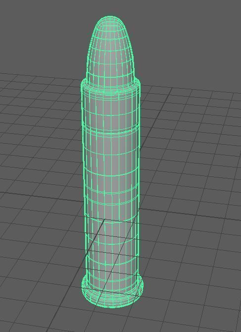 22 Caliber rifle round UE4 ready 3D model | CGTrader