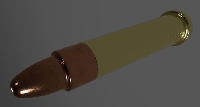 22 Caliber rifle round UE4 ready 3D model | CGTrader