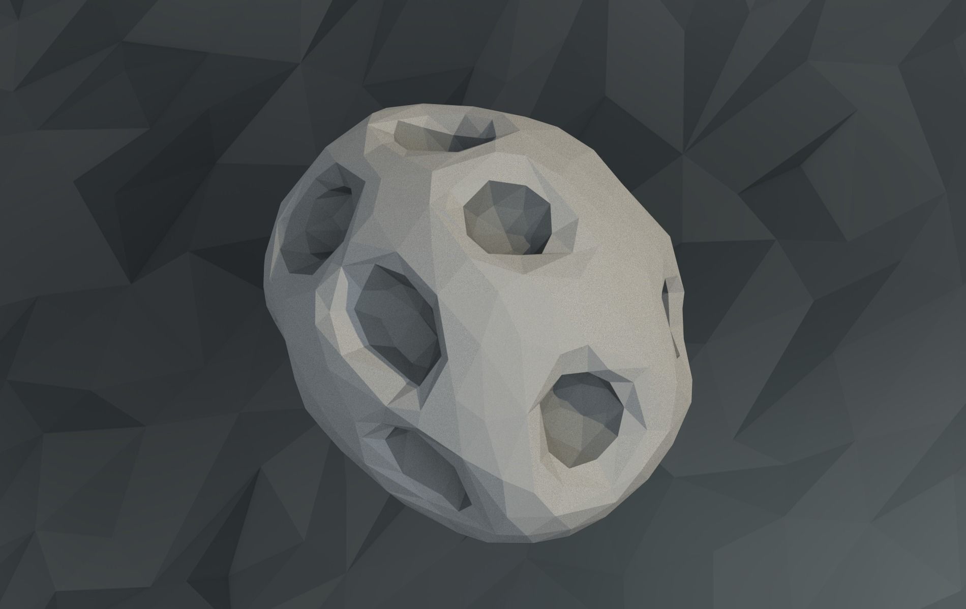 3D model Low poly Asteroids egg on rock VR / AR / low-poly | CGTrader