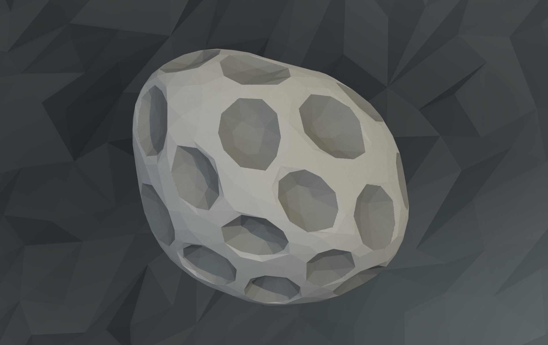 3D model Low poly Asteroids egg on rock VR / AR / low-poly | CGTrader