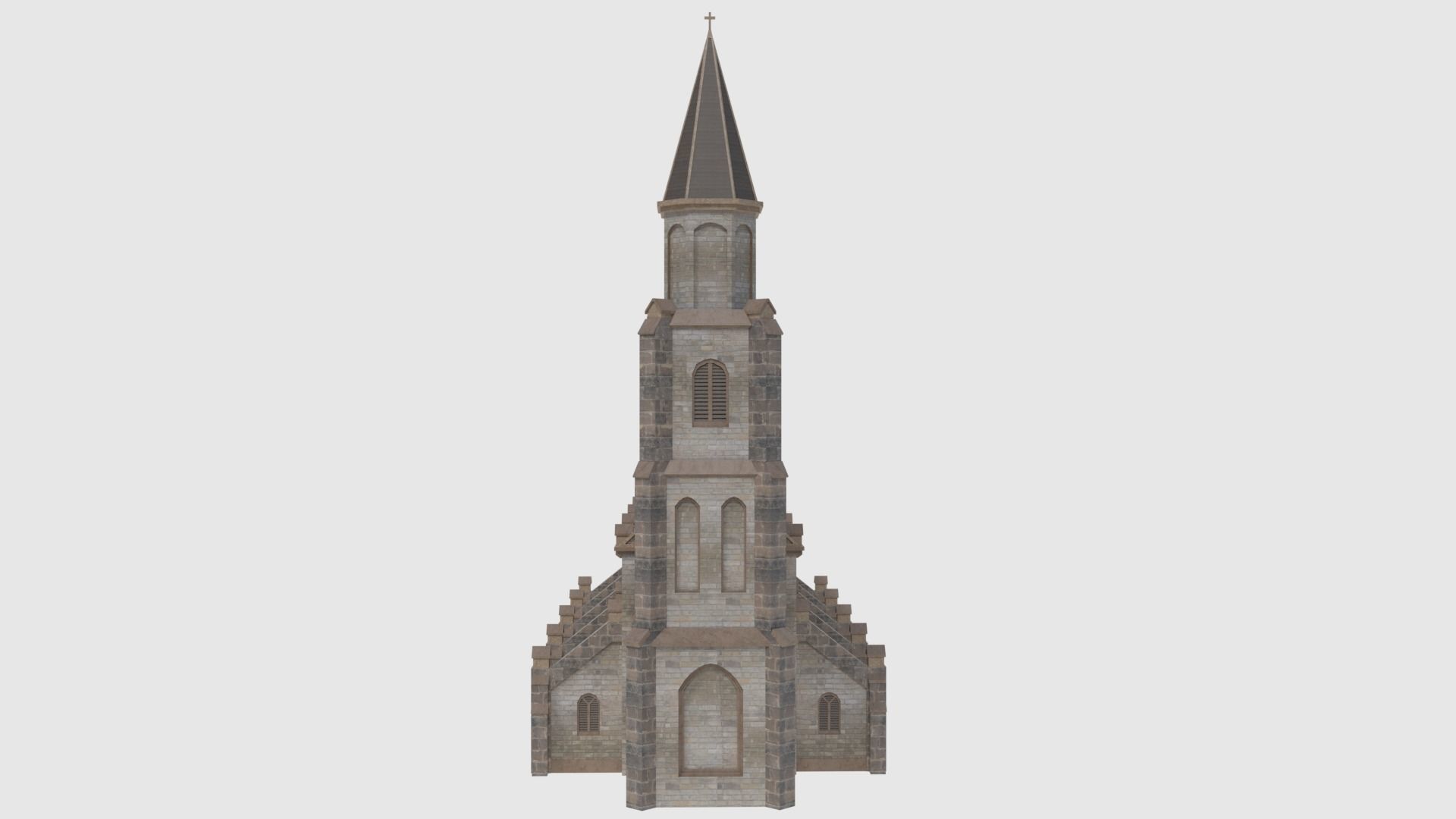 3D model European Church - Low Poly VR / AR / low-poly | CGTrader