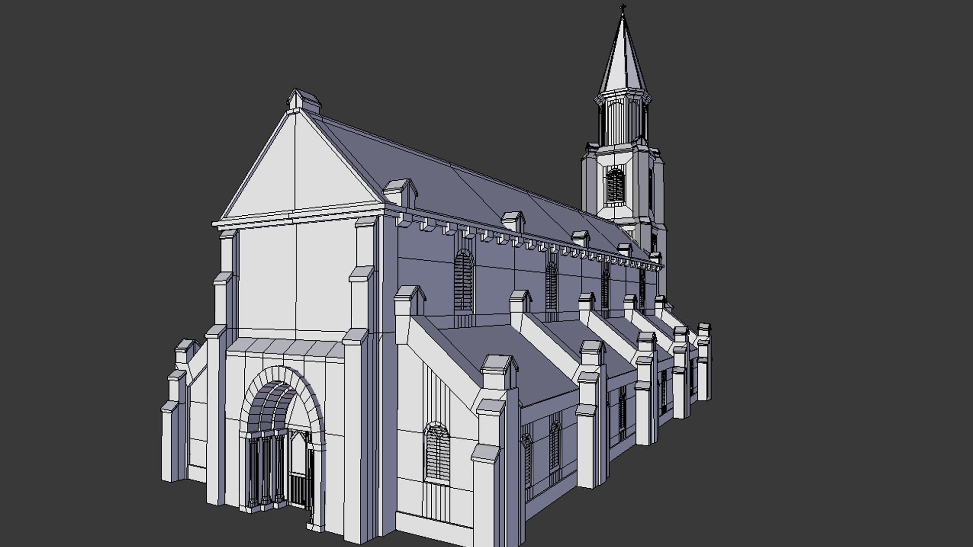 3D model European Church - Low Poly VR / AR / low-poly | CGTrader