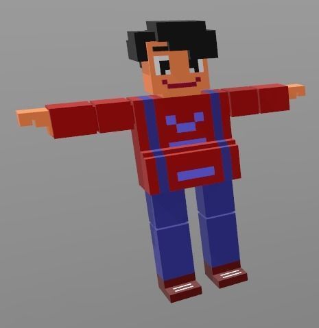 Azam character free VR / AR / low-poly 3D model rigged | CGTrader