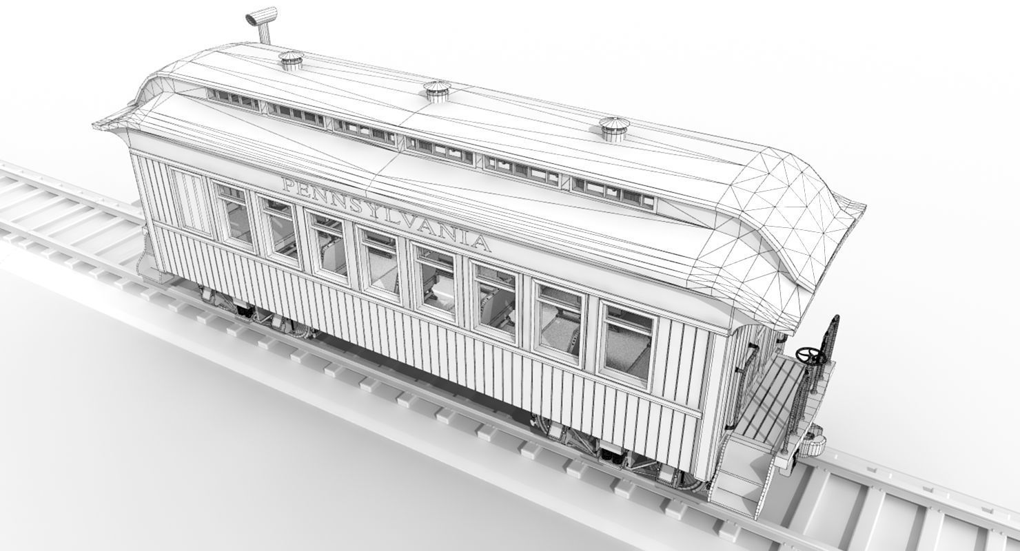 PRR Passenger Car 3D model | CGTrader