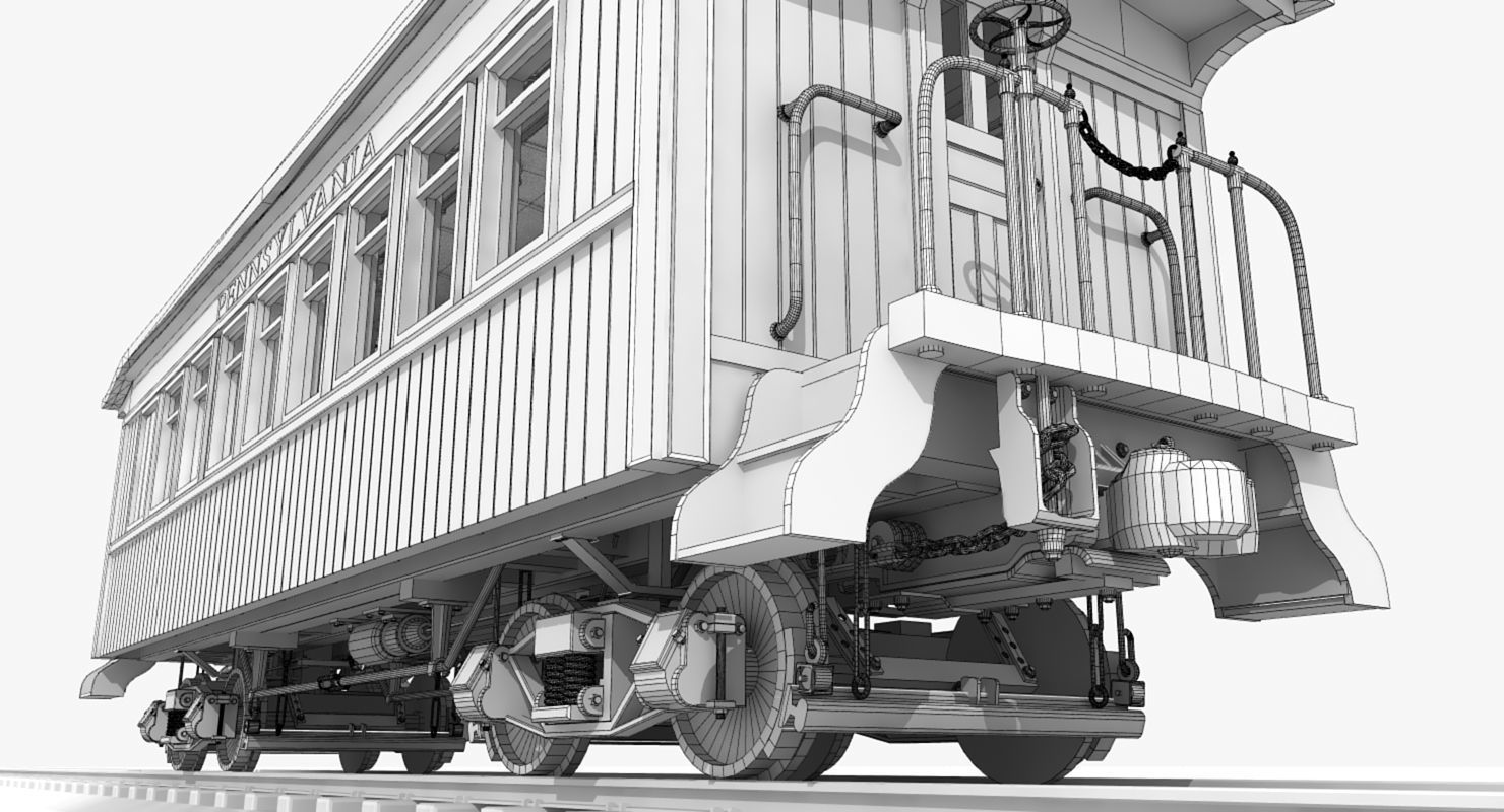 PRR Passenger Car 3D model | CGTrader