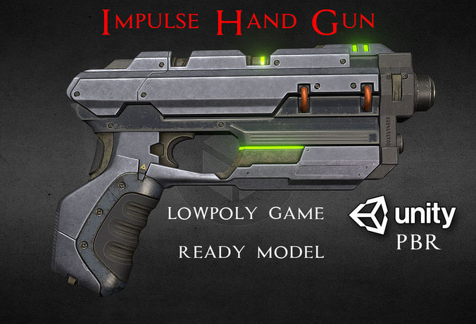 3D model Impulse Hand Gun VR / AR / low-poly | CGTrader