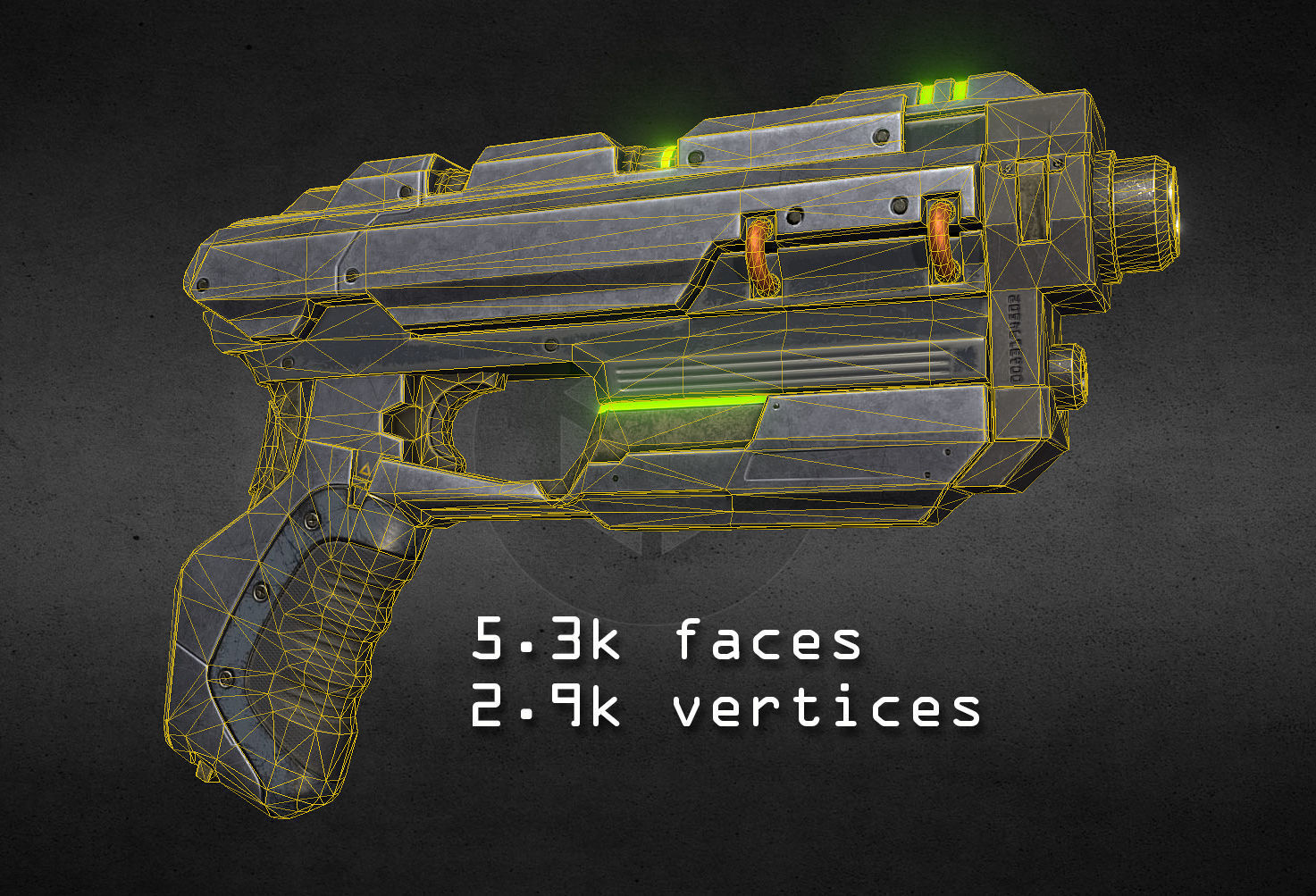 3D model Impulse Hand Gun VR / AR / low-poly | CGTrader