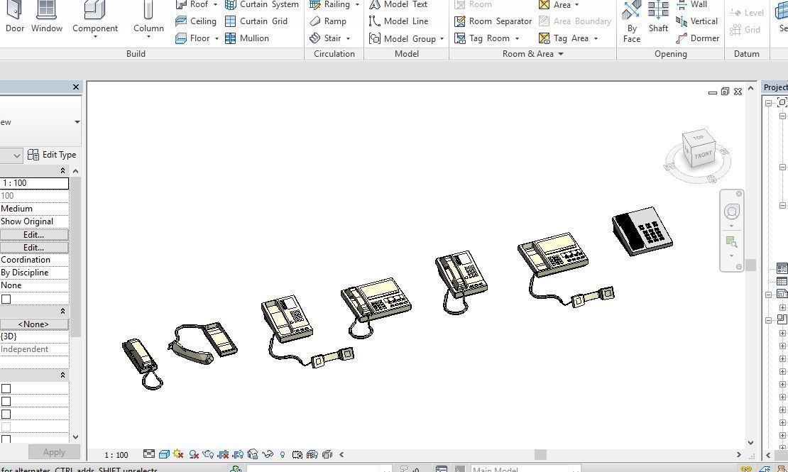 7 Telephone models Revit 2015 3D model | CGTrader