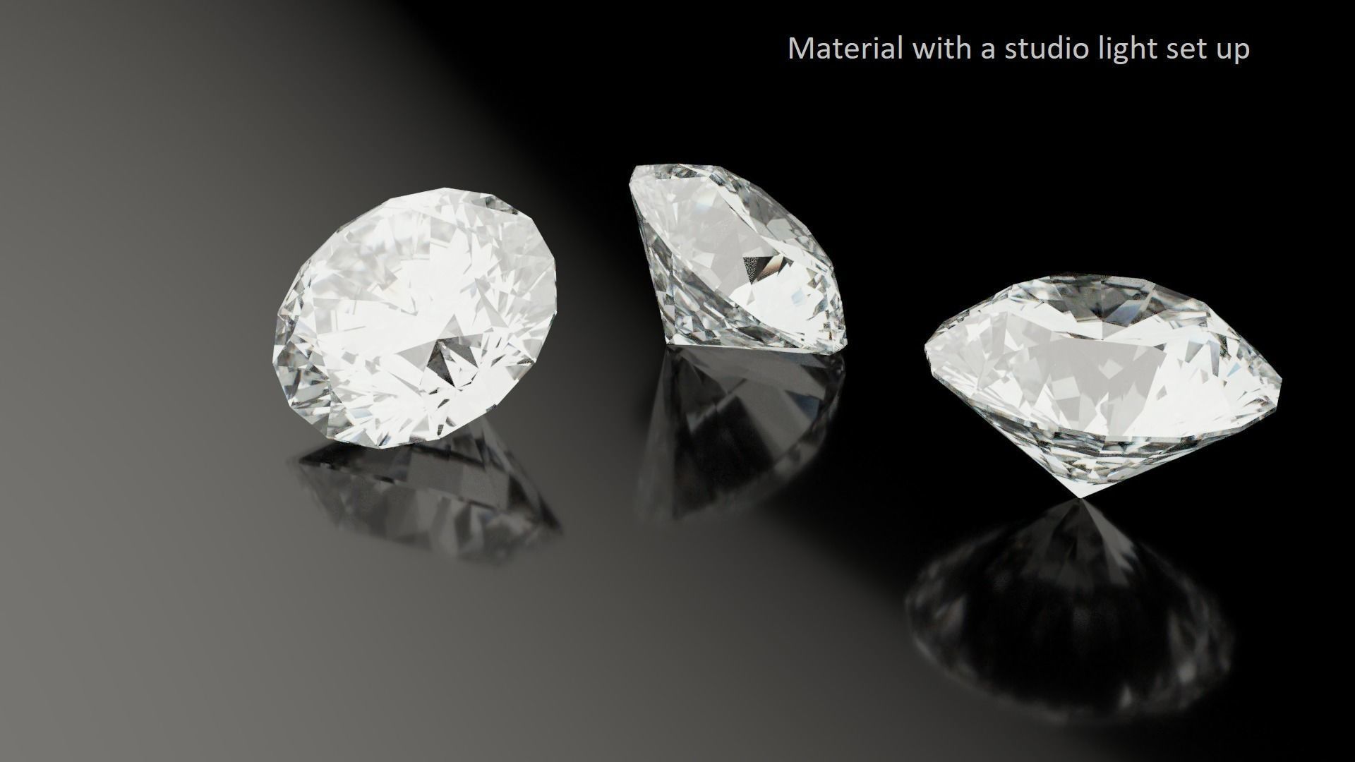 Diamond with PBR material on accurate geometry model 3D model | CGTrader
