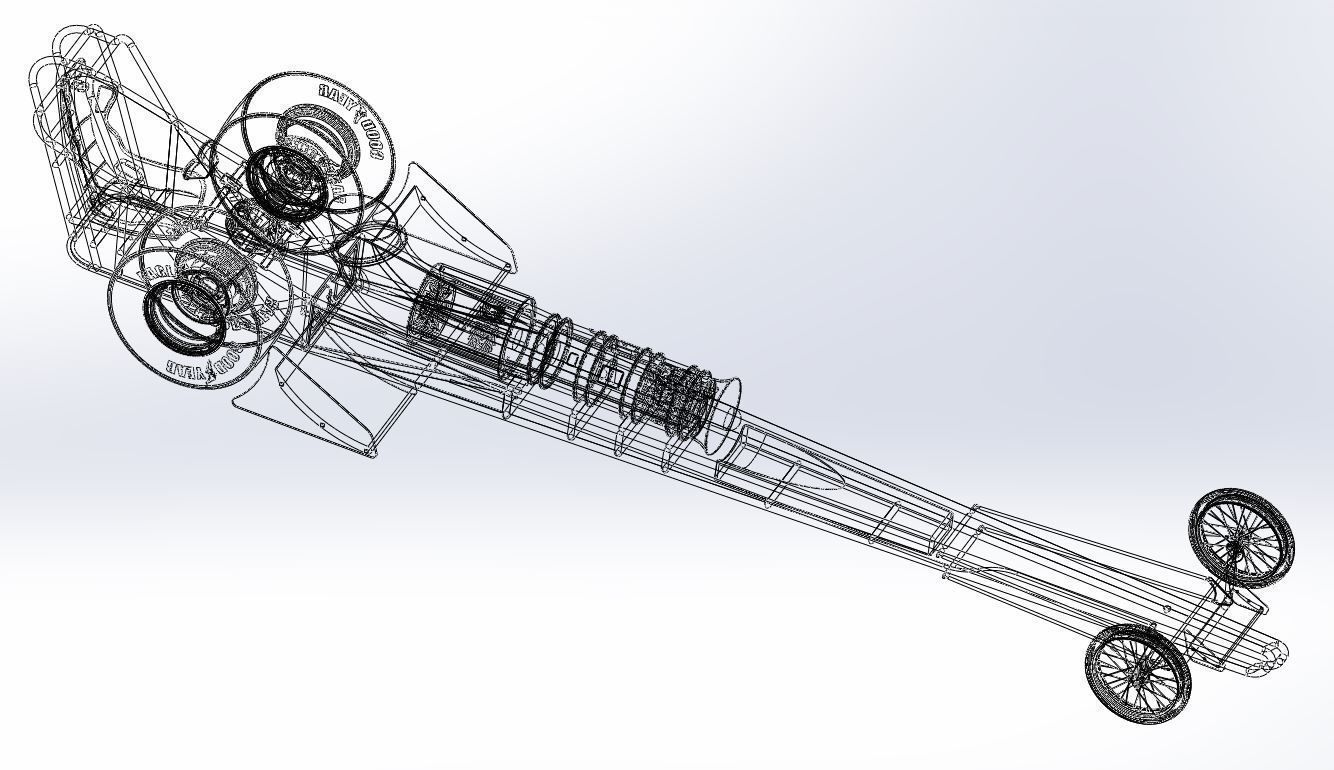 Front engine jet dragster 3D model | CGTrader