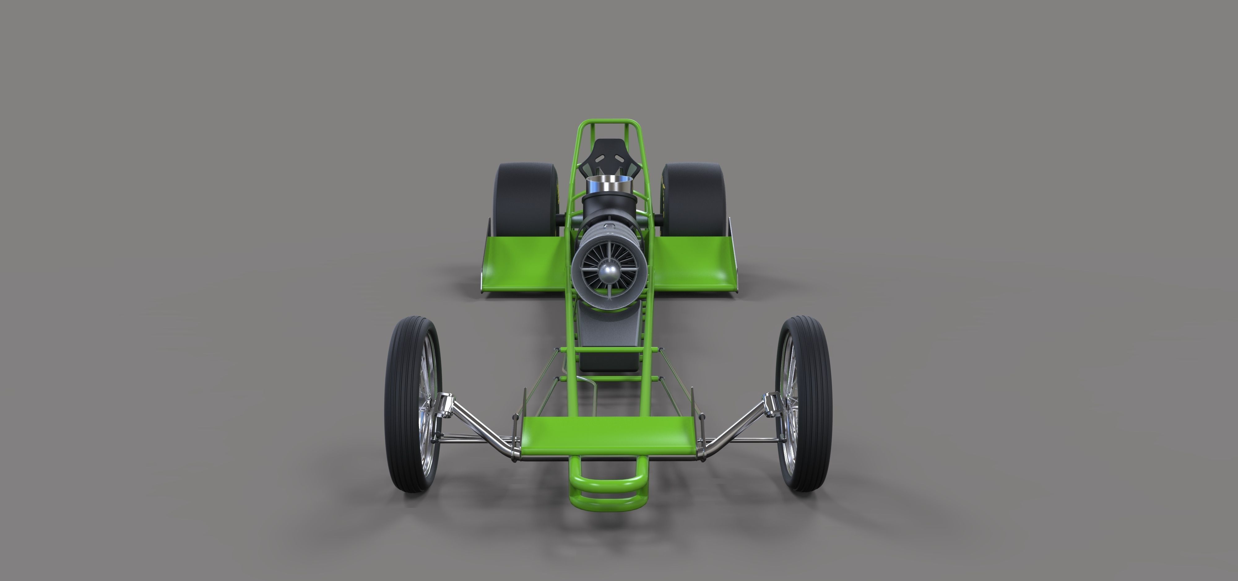 Front engine jet dragster 3D model | CGTrader