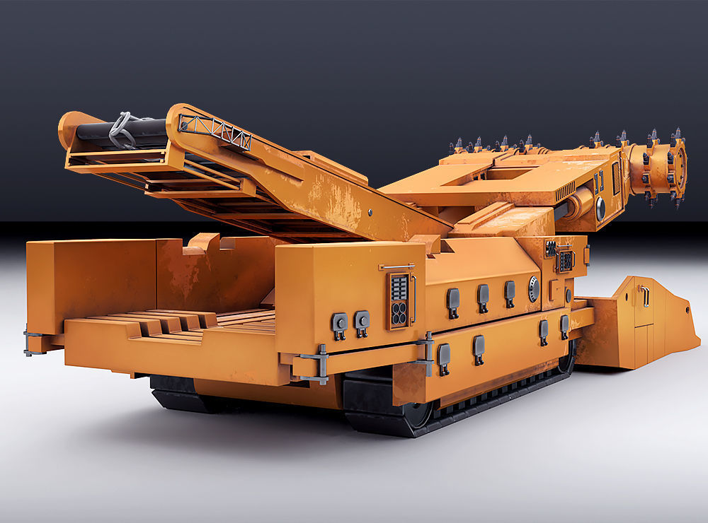 Continuous Miner 3D model | CGTrader
