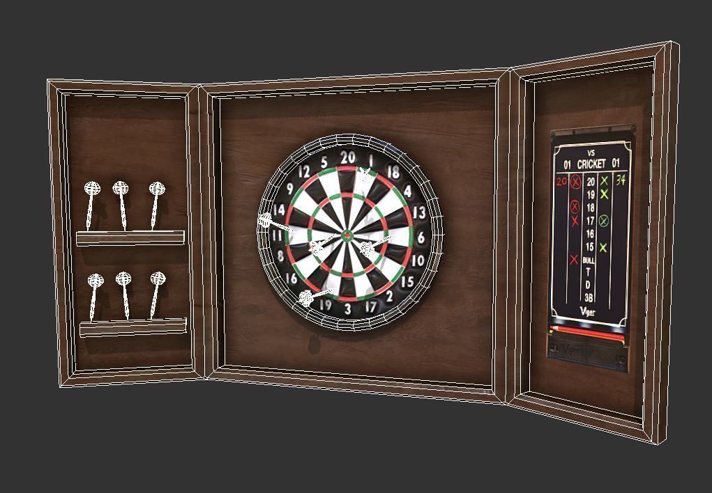 3D model Dart Board VR / AR / low-poly | CGTrader